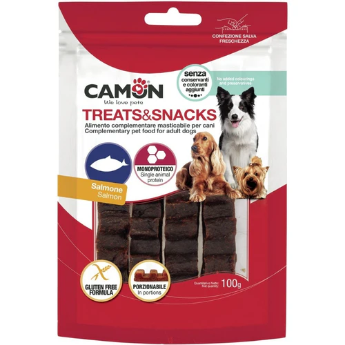 CAMON Treat&Snack Poslastica za pse Losos, monoproteinska, bez glutena, 100g