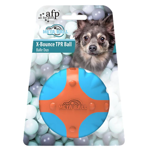 ALL4PAWS Meta Ball Igračka za pse Lopta X-bounce Plavo narandžasta, 6,3cm