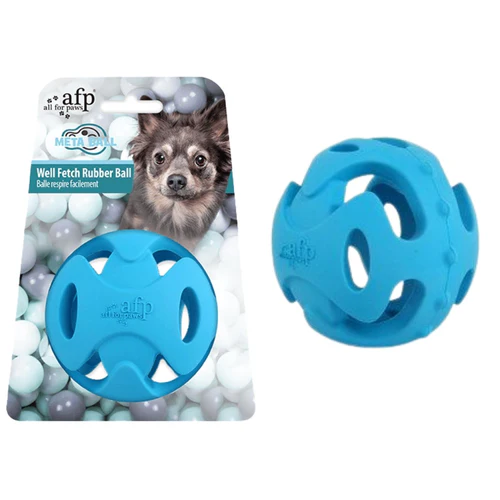 ALL4PAWS Meta Ball Igračka za pse Lopta rupičasta plava 6,3cm