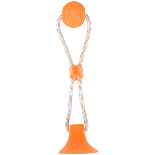 FLAMINGO Igračka za pse DT TPR Zuki lopta with suction cup orange