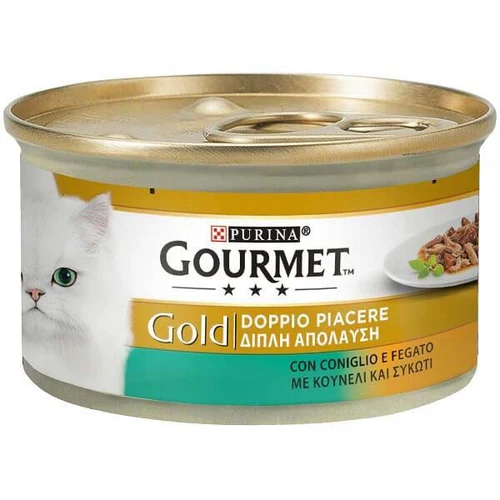 GOURMET Gold Konzerva za mačke Zečetina i Džigerica komadići 85g