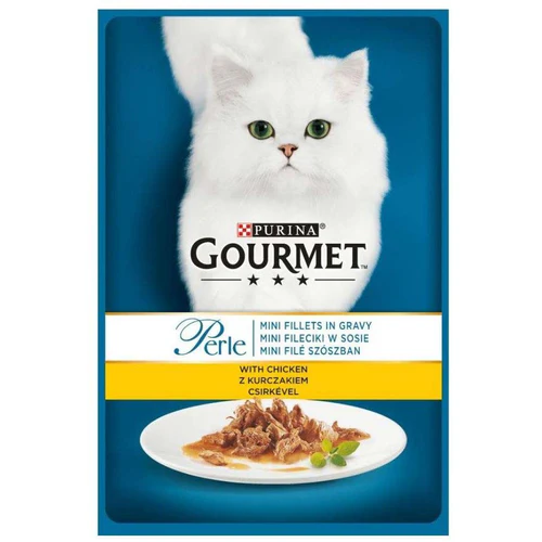 GOURMET Perle Kesica za mačke Piletina, mini fileti u sosu 85g