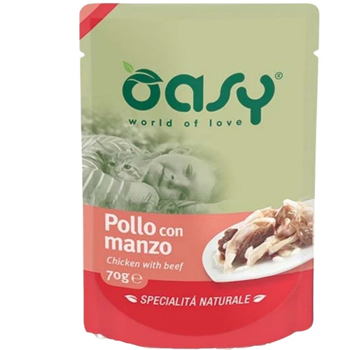 OASY Kesica za mačke s Piletinom i Govedinom 70g