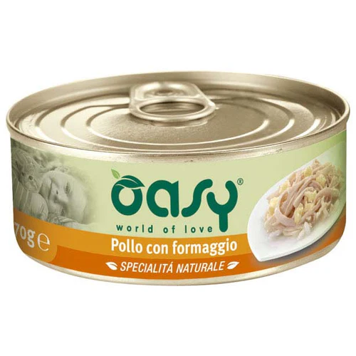 OUTLET OASY Konzerva za mačke Fileti piletine u sosu sa sirom, 70g