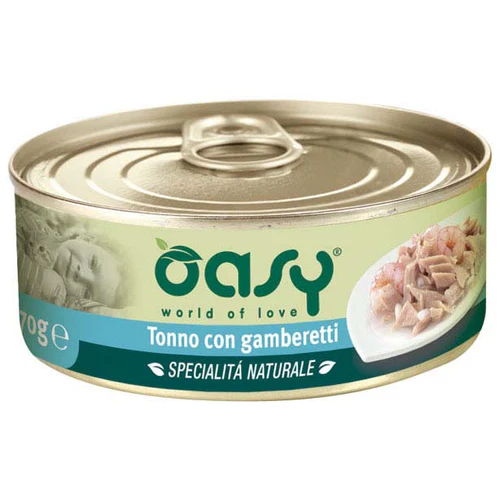 OUTLET OASY Konzerva za mačke Fileti tune u sosu s račićima, 70g