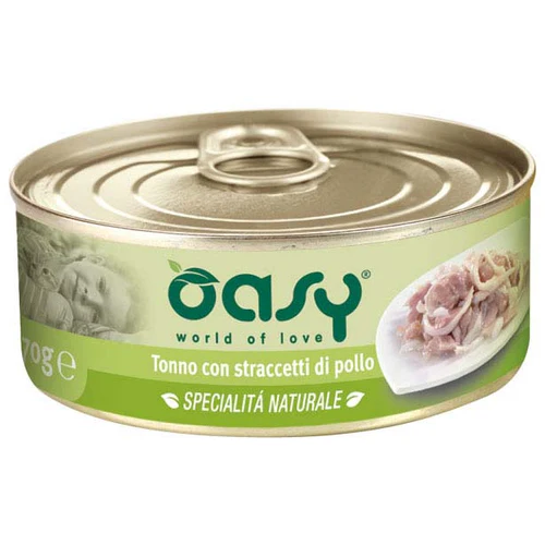 OASY Konzerva za mačke Fileti tune u sosu s piletinom 70g