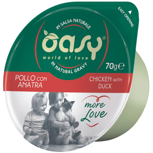 OASY More Love Čašica za mačke Fileti piletine s pačetinom, 70g