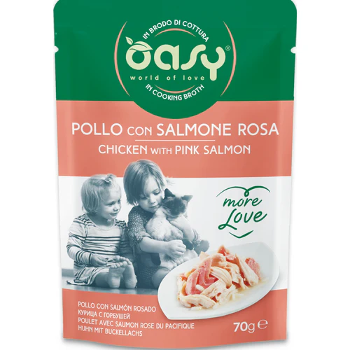 OASY More Love Kesica za mačke Fileti piletine sa lososom, 70g