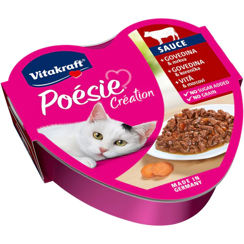 VITAKRAFT Posie Cration, govedina i šargarepa u sočnom sosu, za mačke, 85g