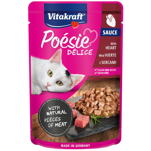 VITAKRAFT Posie Dlice, pileća srca u sočnom sosu, za mačke, 85g