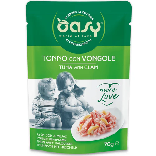 OASY More Love Kesica za mačke Fileti tune sa školjkama, 70g