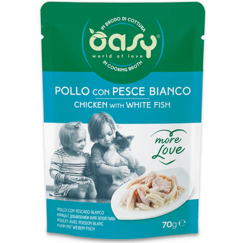 OASY More Love Kesica za mačke Fileti piletine s ribom, 70g