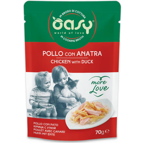 OASY More Love Kesica za mačke Fileti piletine s pačetinom, 70g