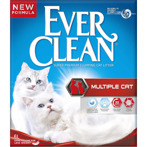 EVER CLEAN MultipleCat Paws gudvajući mineralni posip za mačke, s mirisom, 10L