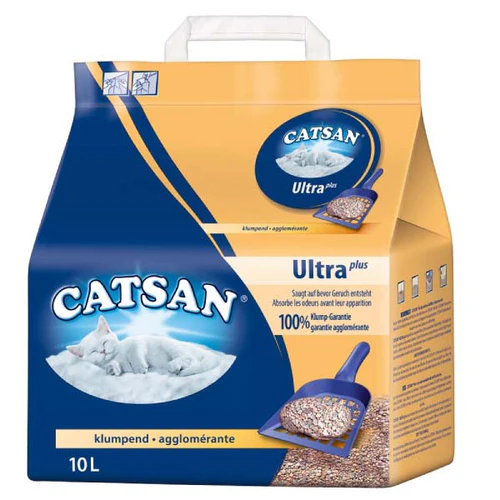 CATSAN Ultra Plus grudvajući mineralni posip za mačke, bez mirisa, 10L