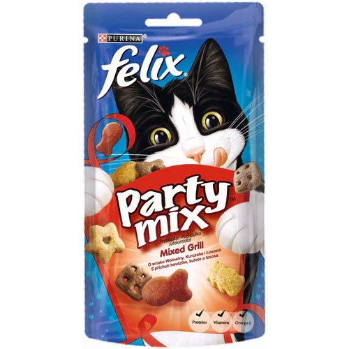 FELIX Party Mix, poslastica za mačke Mixed Grill, 60g