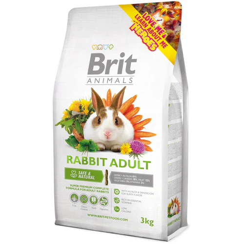 BRIT ANIMALS Rabbit Adult, peletirana hrana za odrasle kuniće