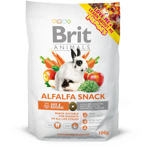 BRIT ANIMALS Alfa Alfa Snack Poslastica za glodare, 100g