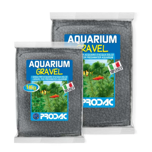 PRODAC Šljunak za akvarijume kvarcni, crni 2-3mm/1kg
