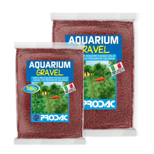 PRODAC Šljunak za akvarijume kvarcni, crveni 2-3mm/1kg