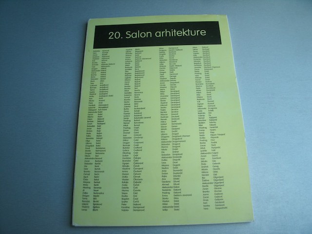 20. Salon arhitekture 1996. - Grupa autora