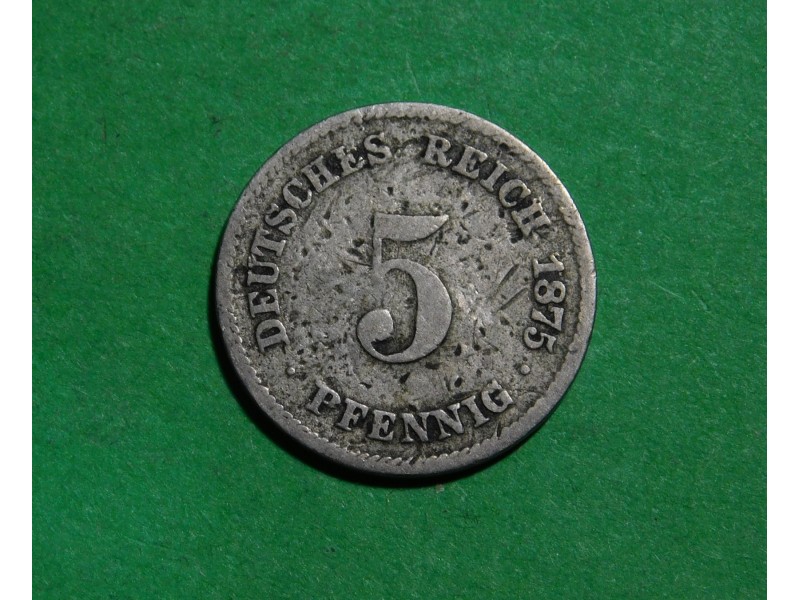 5 pfennig 1875 E