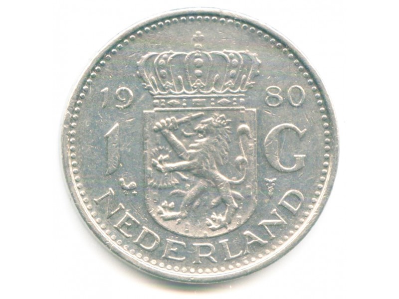 Holandija 1 gulden 1980