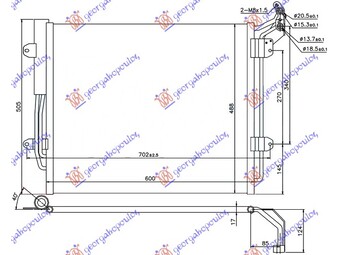 HLADNJAK KLIME BENZIN/DIZEL (56.5x49) SEAT ALHABRA 10-