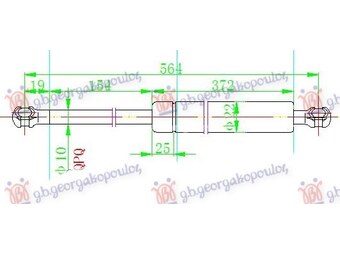 AMORTIZER GEPEK VRATA (564L-620N) VOLVO XC60 17-