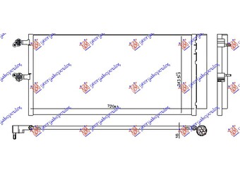 HLADNJAK KLIME BENZIN/DIZEL (720x344x16) VOLVO XC60 17-