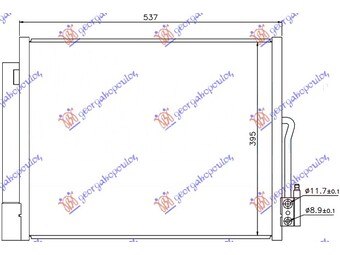 HLADNJAK KLIME BENZIN/DIZEL (50x41) OPEL MERIVA 14-