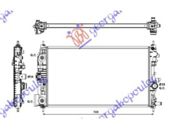 HLADNJAK MOTORA 2.0 CDTi (AUTO) (68x39) OPEL ASTRA J 4D 13-