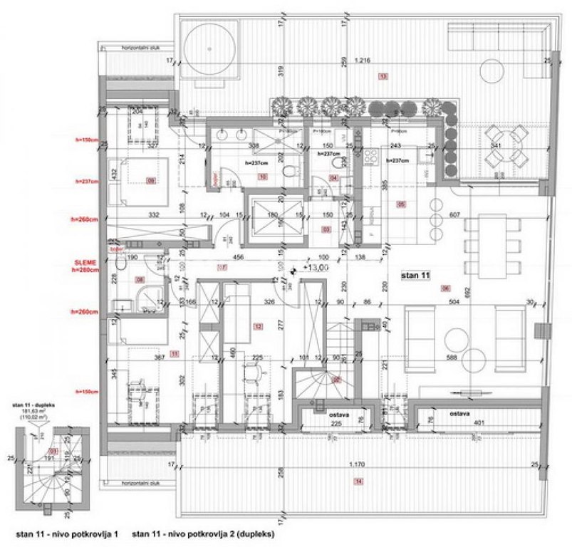 Petrovaradin-Fantastičan Četvorosoban PentHaus 181 m2 u Novogradnji-povrat PDV-a-065/385 8880