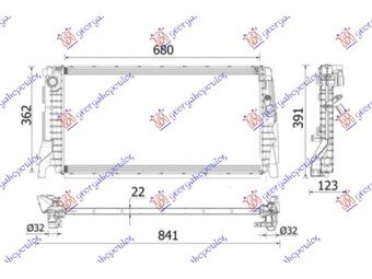 HLADNJAK MOTORA 1.5/2.0 BENZIN (MANUELNI/AUTOMATSKI) (680x362) MINI COUNTRYMAN (F60) 21-