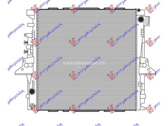 HLADNJAK MOTORA 5.0 BENZIN (MANUELNI/AUTOMATSKI) 09- (602x628) RANGE ROVER SPORT 05-13