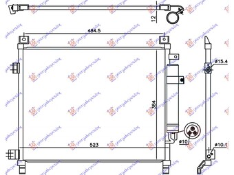 HLADNJAK KLIME 1.2 BENZIN (490x385x12) NISSAN NOTE 13-