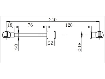 AMORTIZER GEPEK VRATA (240L-350N) FIAT DOBLO 15-