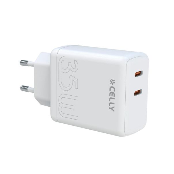 CELLY Kućni punjač ProPower od 35W sa 2 USB C konektora