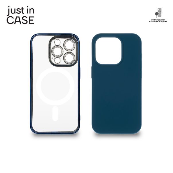 JUST IN CASE Futrola MAG MIX 2u1 za iPhone 15 Pro, plava