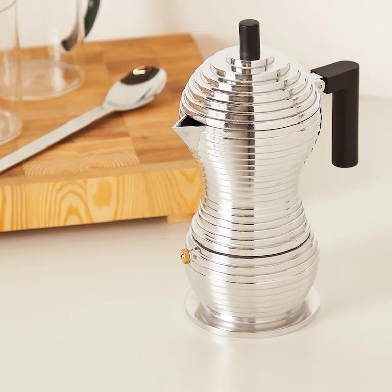 MOKA POT ALESSI PULCINA CRNI – 3 soljice