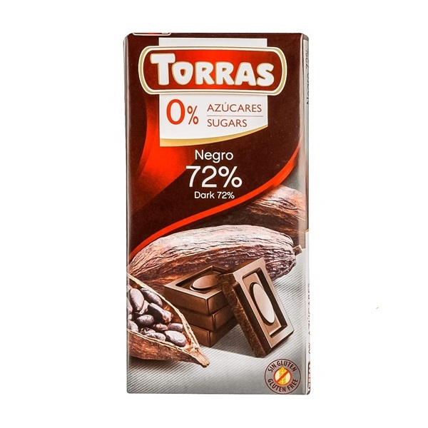 TAMNA ČOKOLADA SA ZASLAĐIVAČEM 75G TORRAS