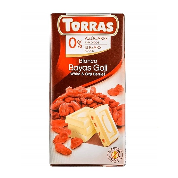 Bela čokolada sa goji bobicama i zaslađivačem 75g TORRAS