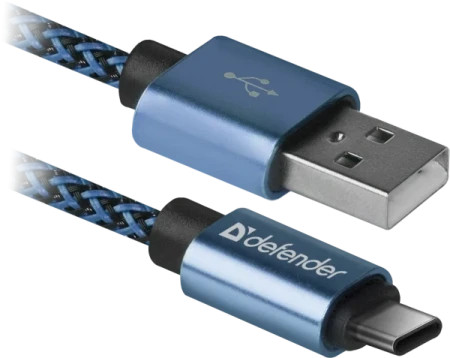 Defender USB type-c kalb USB08-03T USB 2.0 Blue 1m 2.1A