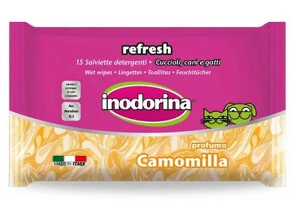 Inodorina Refresh Pocket vlažne maramice Chamomile 15kom