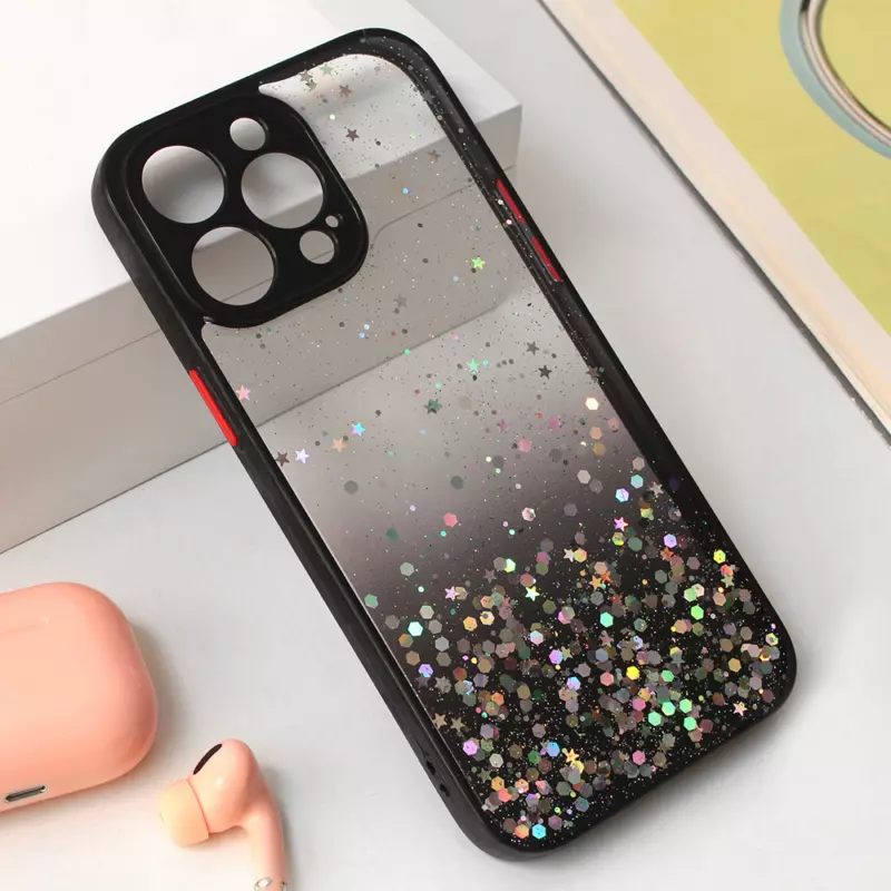 Maska Frame Glitter za iPhone 15 Pro Max 6.7 crna