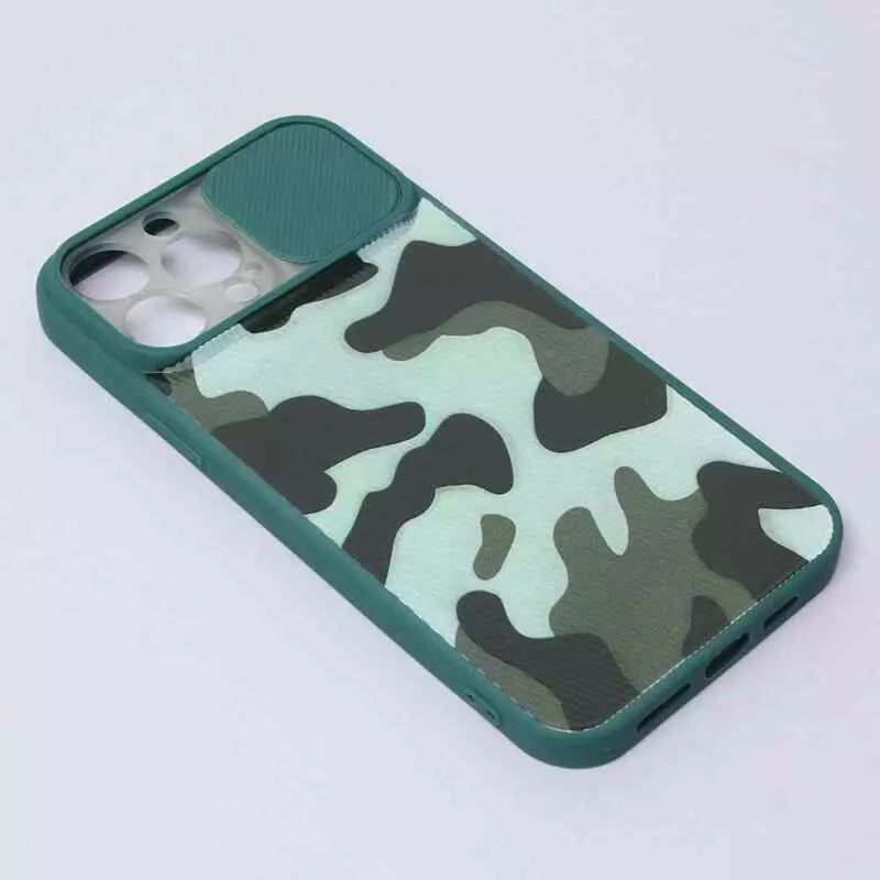 Maska Camera Army za iPhone 13 Pro Max tamno zelena