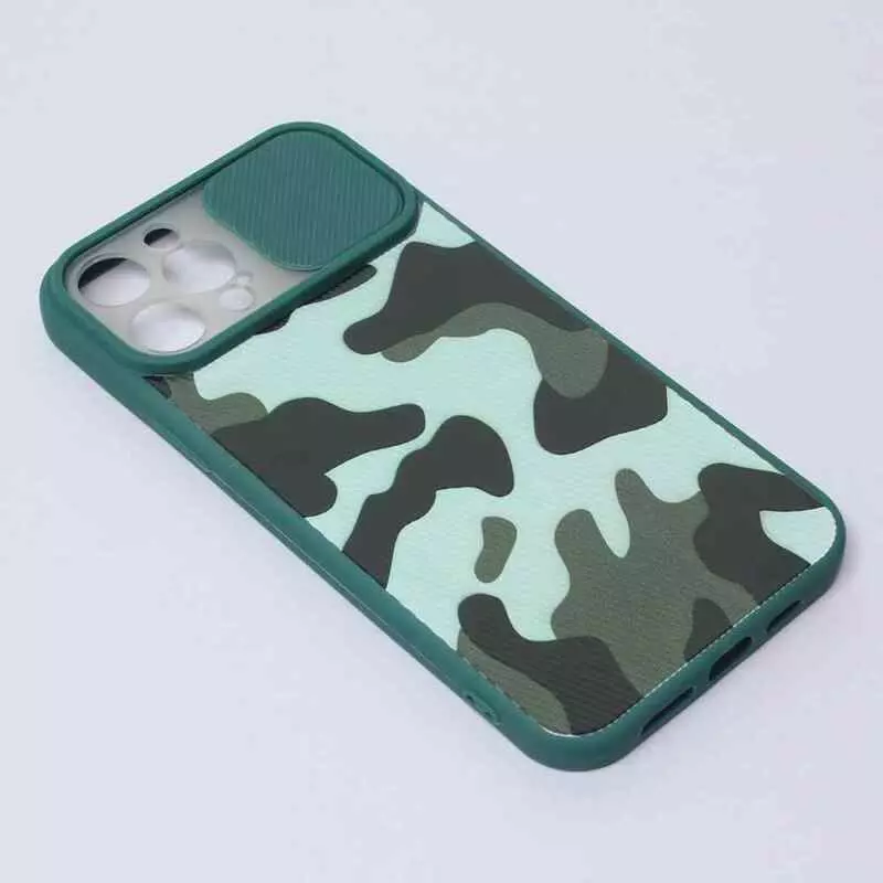 Maska Camera Army za iPhone 12 Pro Max tamno zelena