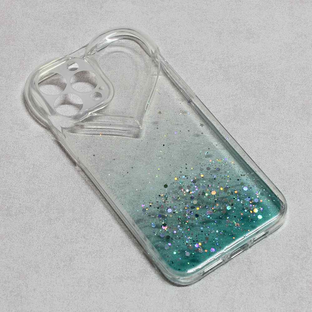 Maska Heart Glitter za iPhone 13 Pro Max mint