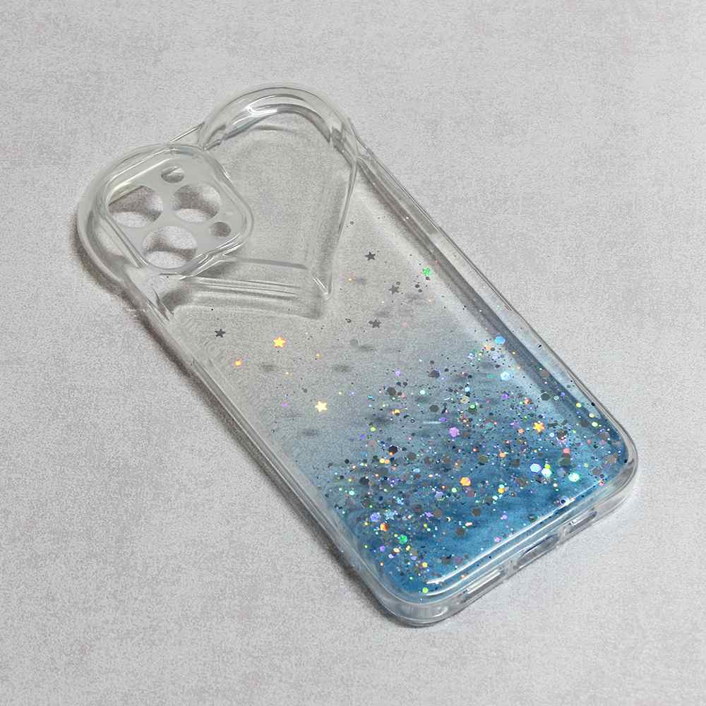 Maska Heart Glitter za iPhone 12 Pro plava