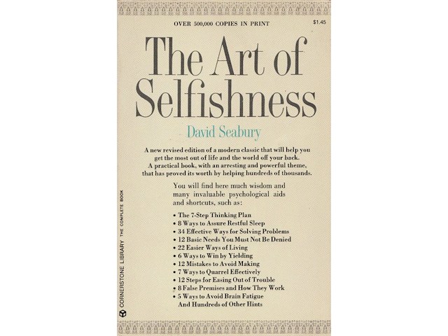 THE ART OF SELFISHNESS, David Seabury